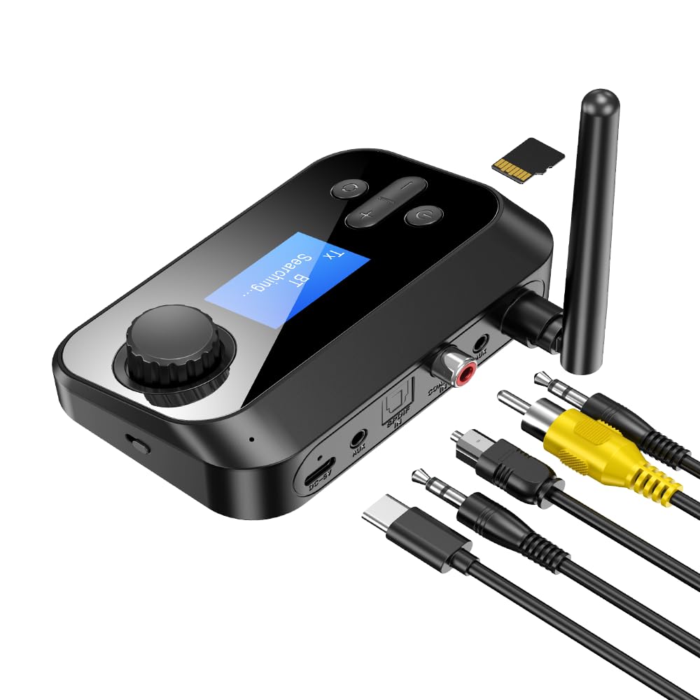 eppfun Bluetooth Transmitter for TV, Audio Adapter Receiver for Home ...
