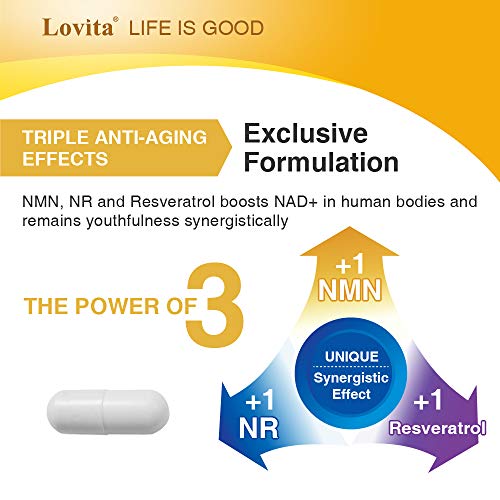 Lovita NMN 18000, 600mg Per Serving (Nicotinamide Mononucleotide), with NR (Nicotinamide ...