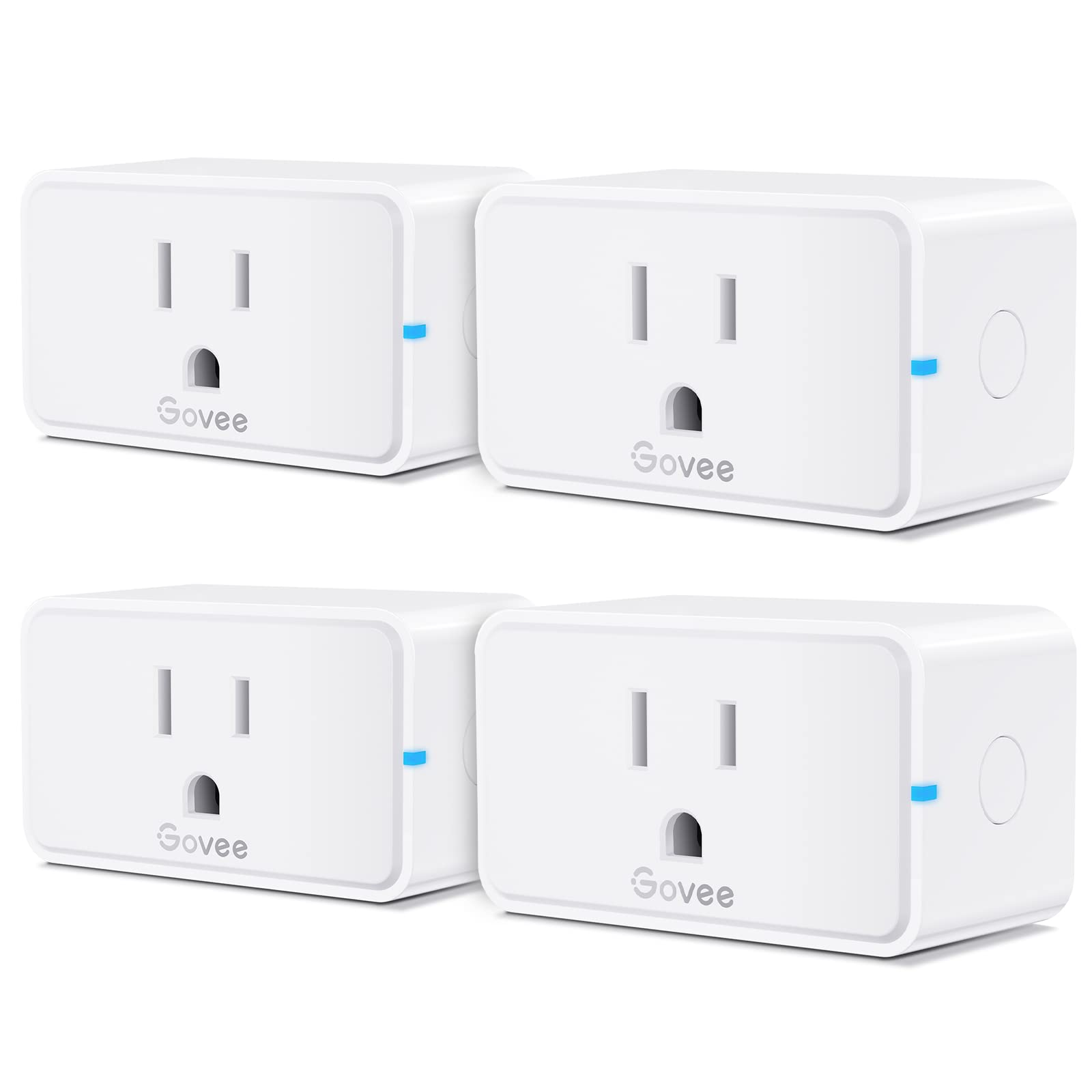 Govee Smart Plug 15A, WiFi Bluetooth Outlets 4 Pack Work with Alexa and ...