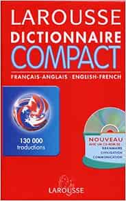 Larousse Dictionnaire Compact Francais Anglais Anglais Francais ...
