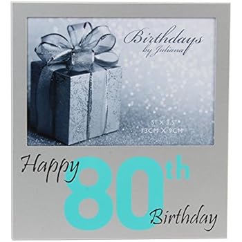 Amazon.com - Widdop Happy 80th Birthday Photo Frame