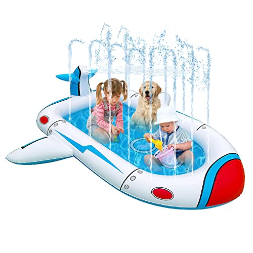 Inflatable Splash Pad Sprinkler Pool for Kids, Toddlers Wading Splash ...