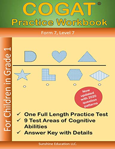 COGAT Practice Workbook Form 7, Level 7: For Children in Grade 1 ...