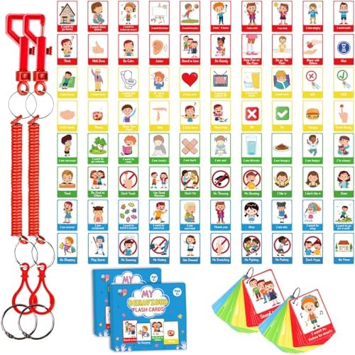 ZOIIWA 40PCS Autism Communication Cards for Speech Delay Children and ...