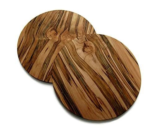 Amazon.com: Rustic Round Wood Trivet Set: Handmade