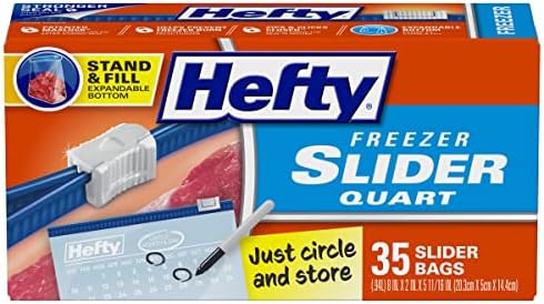 Hefty Slider Freezer Calendar Bags, Quart Size, 140 Count price in ...