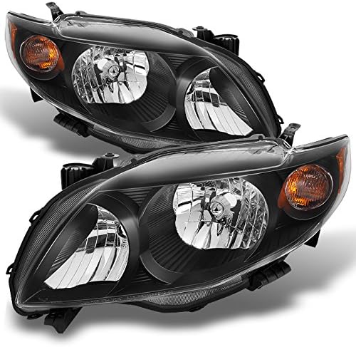 Amazon.com: For Toyota Corolla S | XRS Black Headlights Driver Left ...