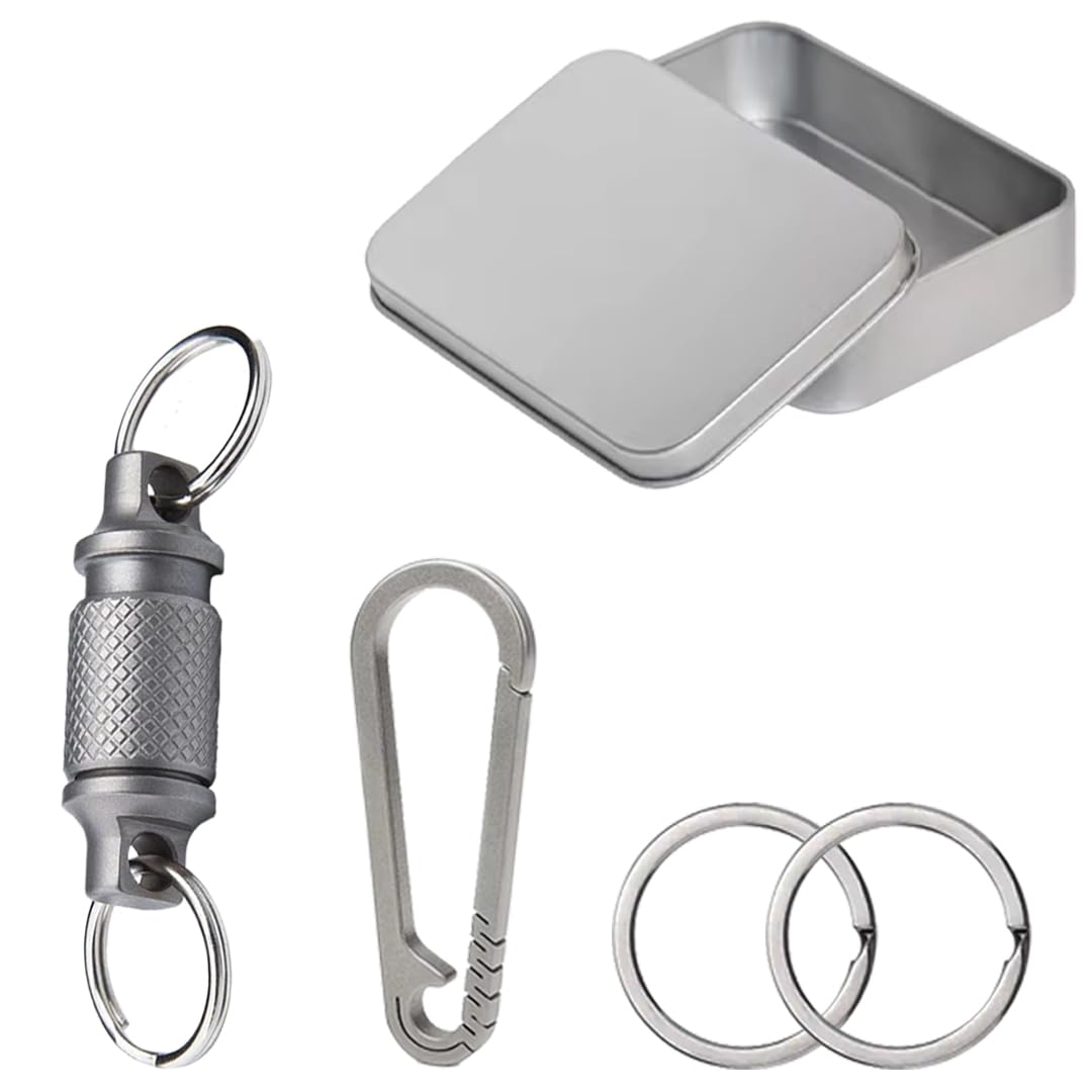 Mua JVCOM Titanium Quick Release Keychain, Detachable Key Ring Quick ...