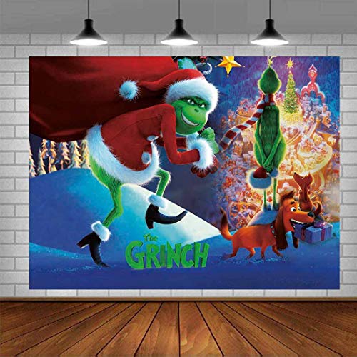 Buy How The Grinch Stole Christmas Backdrop Cartoon Theme Birthday ...