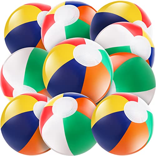 Mini Inflatable Beach Balls (Bulk Pack of 24) Multicolored Beach Balls ...