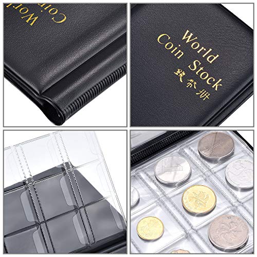 House of Quirk 120 Pockets Coin Holder Collection Coin Storage Small ...