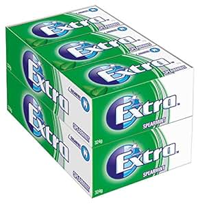 Extra Spearmint Sugar Free Chewing Gum, 14 Pieces (Pack of 24): Amazon ...