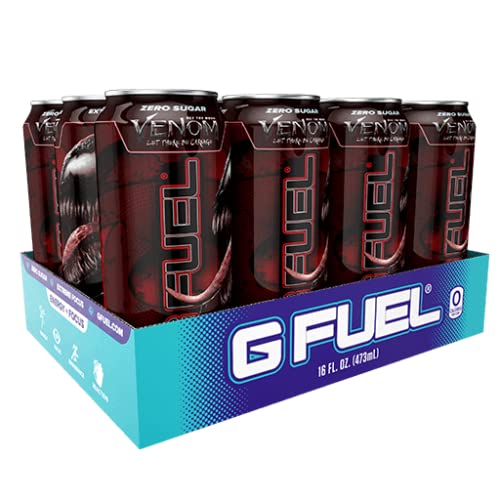 G Fuel, Sugar Free Energy Drink, Venom Carnage Red Ooze, 16 fl oz (12 ...