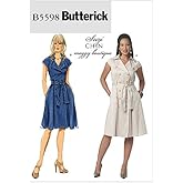 Amazon.com: BUTTERICK PATTERNS B5556 Misses' Dress and Belt, Size BB (8 ...