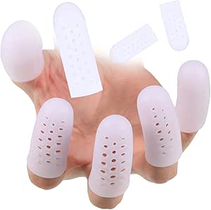 Amazon.com: 20 Pieces Silicone Finger Protectors Finger Caps with Holes ...