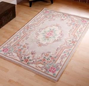 Chinese Wool Rugs In Beige Handmade Traditional Aubusson Design ...