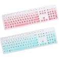 Amazon.com: Computer Keyboards 2pcs Cover Silicone Universal Mint ...