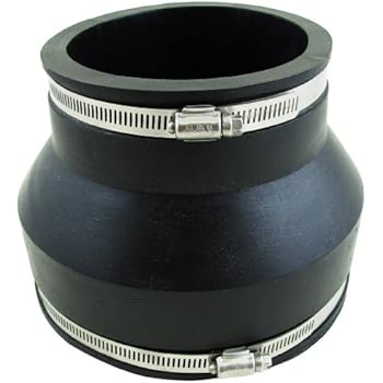 Plumber's Choice 94059 Rubber Coupling, Clay by Clay, 6-Inch by 4-Inch ...