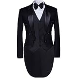 Mens Sequin Tuxedo Tailcoat Swallowtail Suit Jacket Dinner Party ...