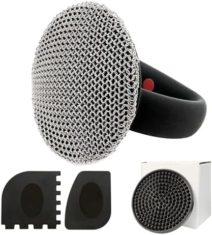 MEIXINZHI Cast Iron Scrubber, Cast Iron Skillet Cleaner+2 Pan Grill ...