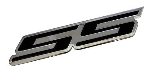 SS Super Sport BLACK Highly Polished Aluminum Silver Chrome Car Truck ...