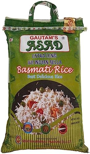 Gautam's Asad Extra Long 1121 Indian Sella Basmati Rice, 10 Kg price in ...