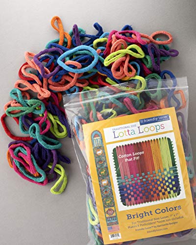 Friendly Loom Lotta Loops 7" Traditional Size Bright Cotton Loops Makes ...