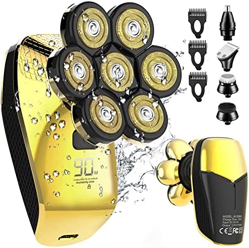 7D Head Shavers for Bald Men Wet&Dry, CHLANT 5-in-1 Bald Head Shavers ...