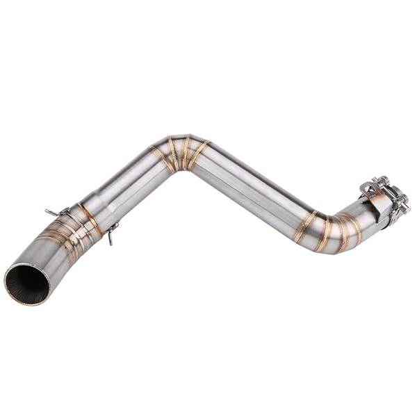 Exhaust Pipe, Motorcycle Full Exhaust System Vent Middle Pipe Link ...