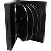 Amazon.com: Maxtek Black 10 Disc Capacity DVD Cases with 4 Flip Trays ...