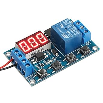 DROK 200119 Digital LED Display 12V On/Off Time Delay Relay Module 12 ...