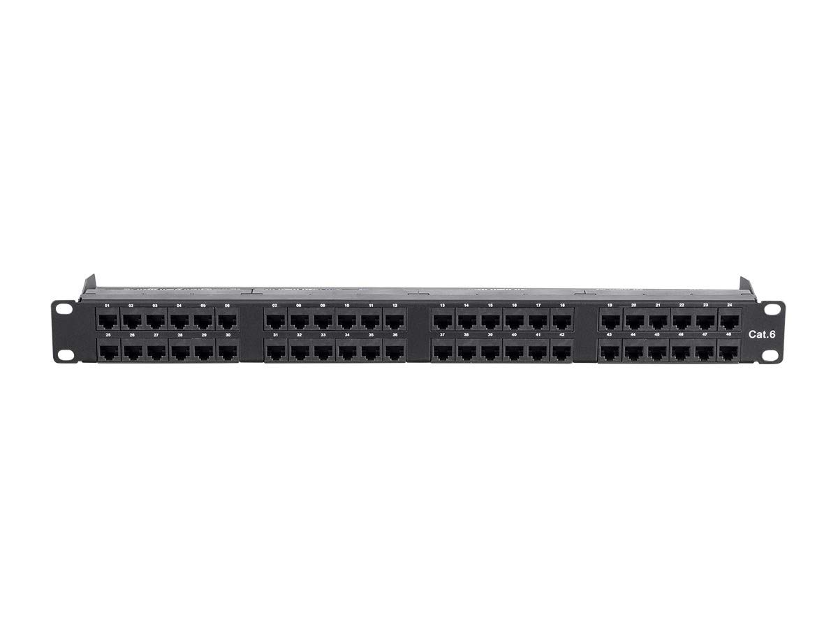 Monoprice Cat6 Utp Patch Panel - 48 Port, Networking, 1U, Horizontal ...