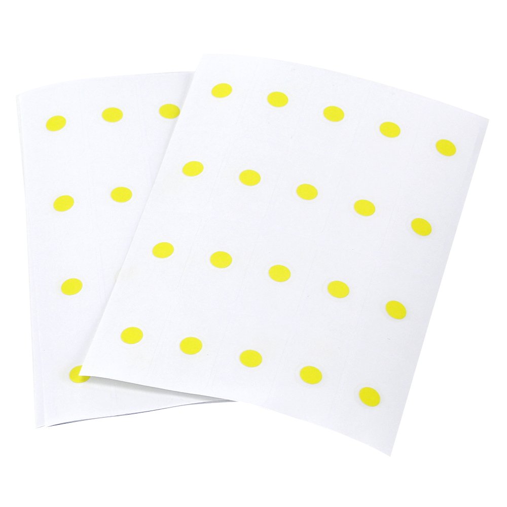 Amazon.com : Prelaminated 1/4" Dots - 5/8" x 1 1/4" 200/Pkg (Yellow ...