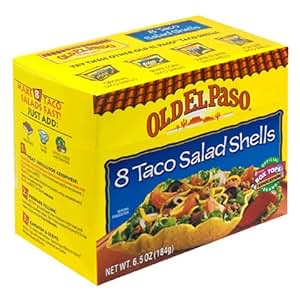 Amazon.com : Old El Paso Salad Taco Shells, 6.5-Ounce Boxes (Pack of 12 ...