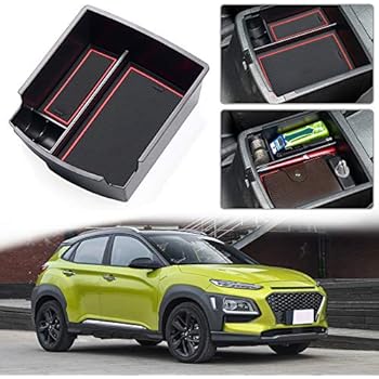 Amazon.com: Chompoo for 2018 Hyundai Kona Center Console Organizer ...