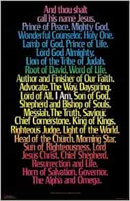 I Am Poster Laminated (Best-Selling Names of Jesus Posters ...