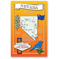 Amazon.com : NEVADA STATE MAP postcard set of 20 identical postcards ...
