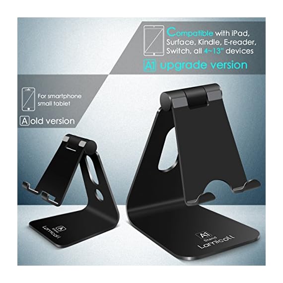 Tablet Stand Multi-Angle, Lamicall Tablet Holder: Desktop Adjustable ...