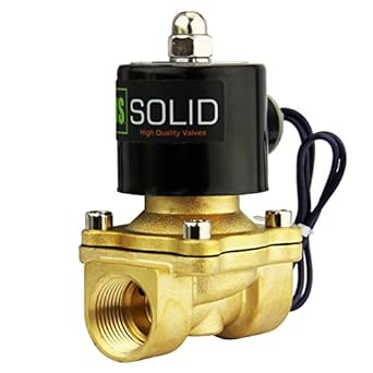 3/4" Brass Electric Solenoid Valve 24VDC N.C. Air Water Fuel VITON: Industrial Products: Amazon ...