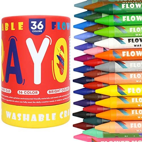 Large Crayons for Kids Ages 2-4, 36 Colors Nontoxic Crayons for ...