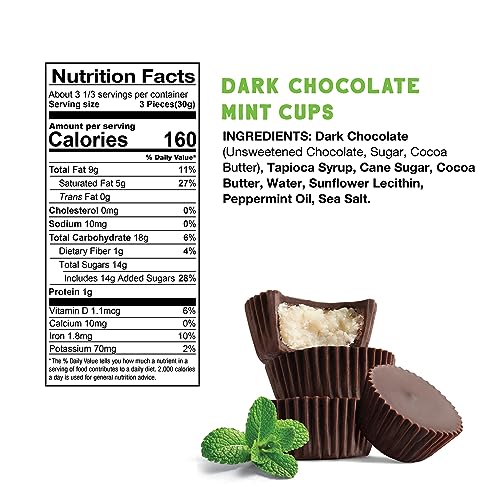 Free 2b Dark Chocolate Mint Mini Cups, School Safe and Allergy Friendly ...