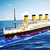 Geniteen Titanic Ship Model Building Block Set, 1860 pcs Micro Mini ...