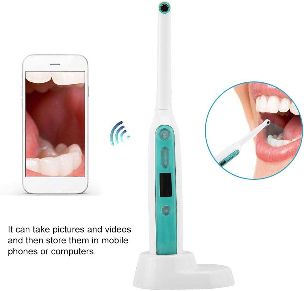 WiFi Intraoral Camera Endoscope, Wireless Dental Camera HD Intraoral Endoscope LED Light ...