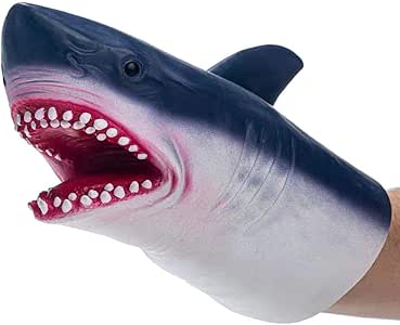 Amazon.com: Yolococa Hand Puppet Toys,Soft Rubber Realistic Shark Head ...
