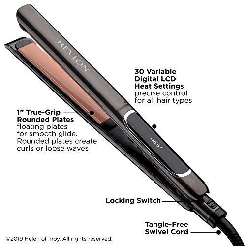 REVLON Salon Straightener Copper + Ceramic Flat Iron, 1