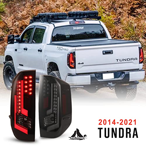 WOLFSTORM LED Tail Light Assembly for 2014-2020 Toyota Tundra, 3D DRL ...