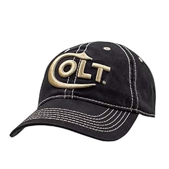 Colt Firearms Hat Baseball Cap Black w/ Gold Embroidered Logo Everest ...