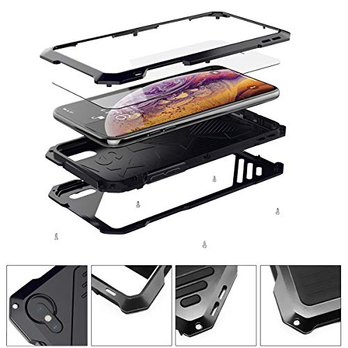 Tomplus iPhone XR Case Heavy Duty with Built-in Screen Full Body ...