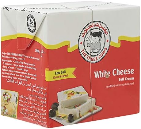 The Three Cows Full Cream White Cheese, 500g - Pack of 1 price in Saudi ...