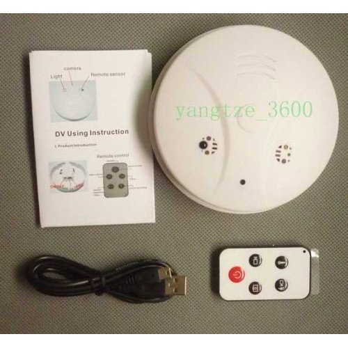 Toughsty™ 4GB Smoke Detector Hidden Spy Camera DVR with motion ...